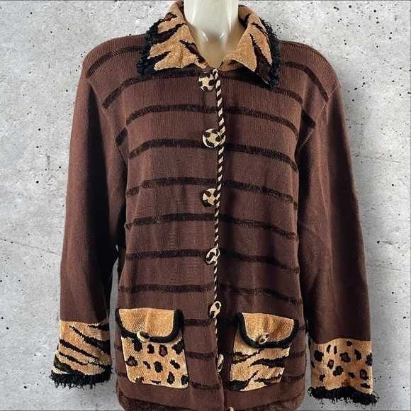 Jack B Quick | Sweaters | Vintage Jack B Quick Sweater Womens 3x Brown ...